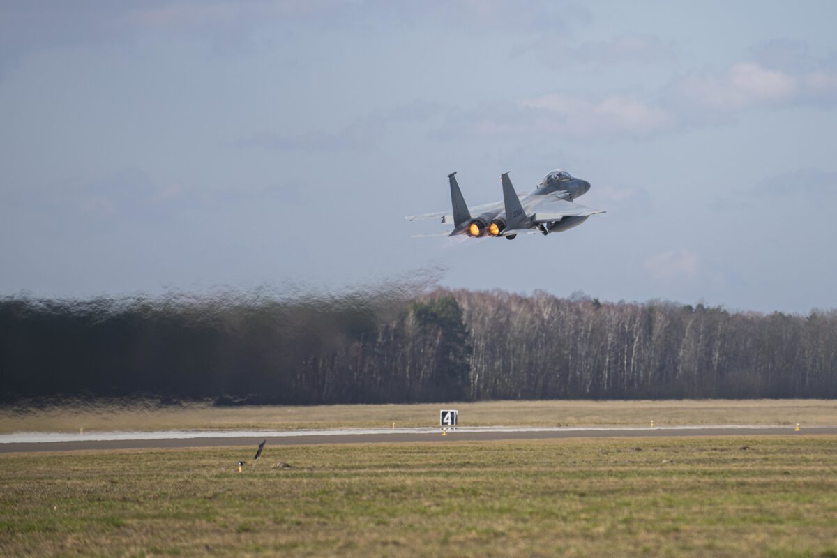 The 493rd Fighter Squadron Completes It’s Last NATO Mission With F-15’s ...